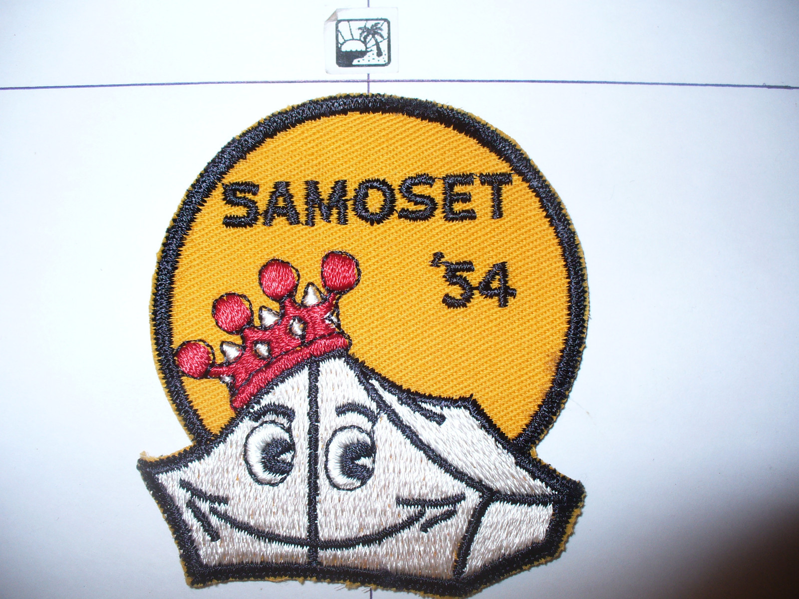 1954 Camp Tesomas Smiley Tent Patch,pp, Samoset Council,OA 96, Tom Kita ...