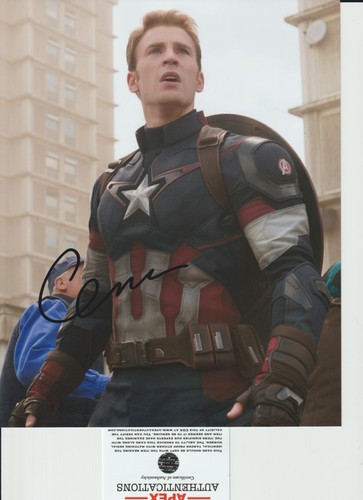 8X10 PHOTO HAND SIGNED AUTOGRAPH - CHRIS EVANS CAPTAIN AMERICA AVENGERS ...