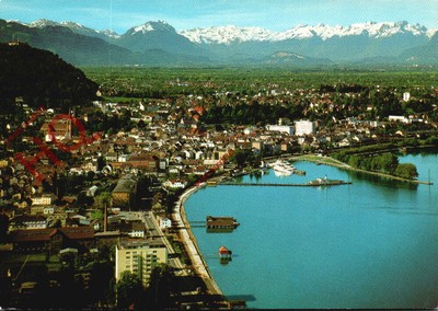 Picture Postcard- Bregenz Am Bodensee, mit Schweizer Bergen | eBay UK