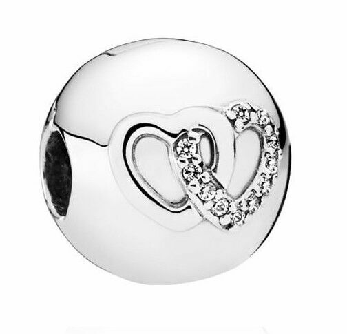 Pandora Interlocked Hearts Clip Charm - Sterling Silver for sale online ...