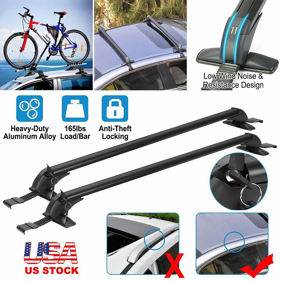 Car Top Luggage Roof Rack Cross Frame Bar Carrier Universal Adjustable ...