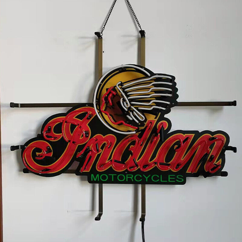 Neon Sign Indian Motorcycles 75x60cm Stefvintagestore Indian