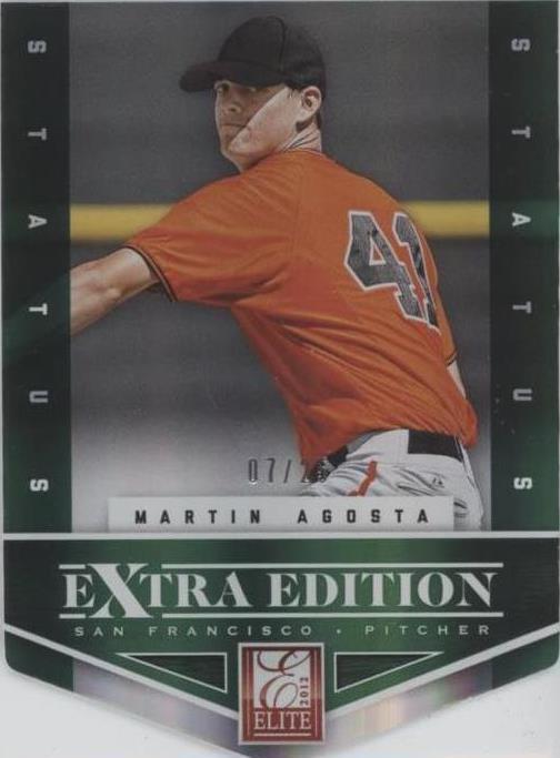 2012 Elite Extra Edition - Martin Agosta #29 Status Emerald Die-Cut /25 ...