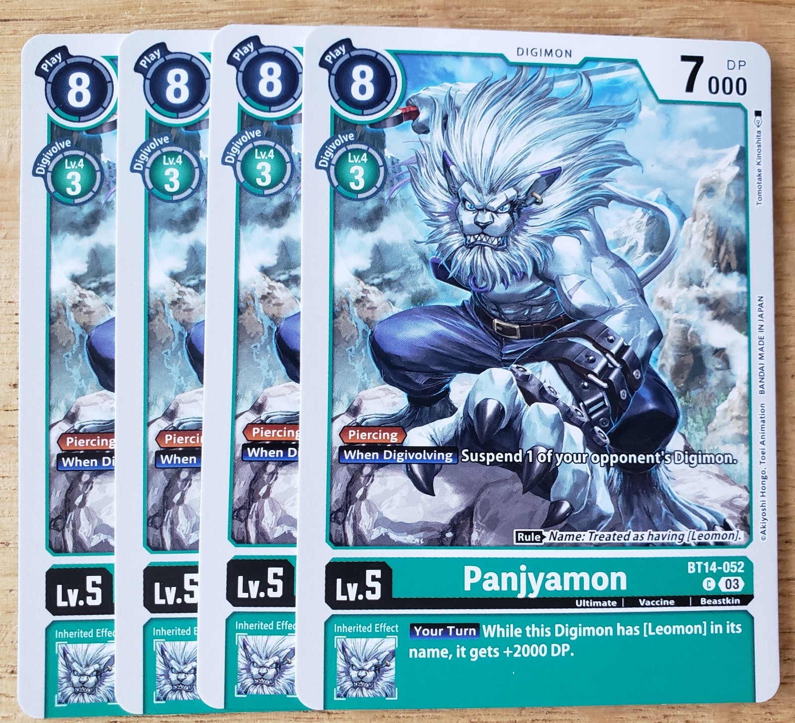 Panjyamon BT14-052 *PLAYSET OF 4* C MINT/NM DIGIMON TCG CARD GAME | eBay