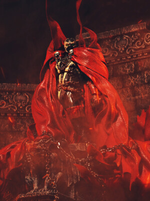 DIY Comic Spawn Red Cape Cloak Clothing For 1/12 Action Figure Toy No ...