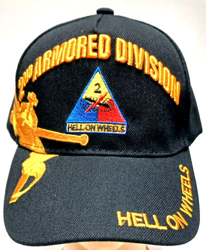 NEW CAP 2ND ARMORED DIVISION HELL ON WHEELS HAT COLOR BLACK ARMY | eBay