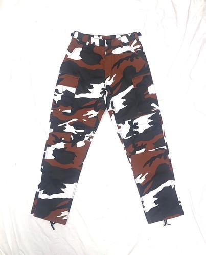 Maroon Camo Pants - Military Army Fatigue BDU camouflage - Red ...