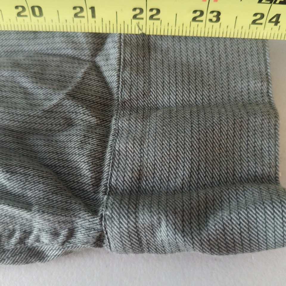 Perry Ellis Portfolio Shirt Men's L Button Up Sage Green 16.5, 34/35 ...