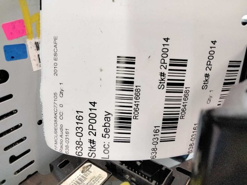 2010 FORD ESCAPE RADIO RECEIVER AM FM CD MP3 PLAYER CONTROL PANEL ...