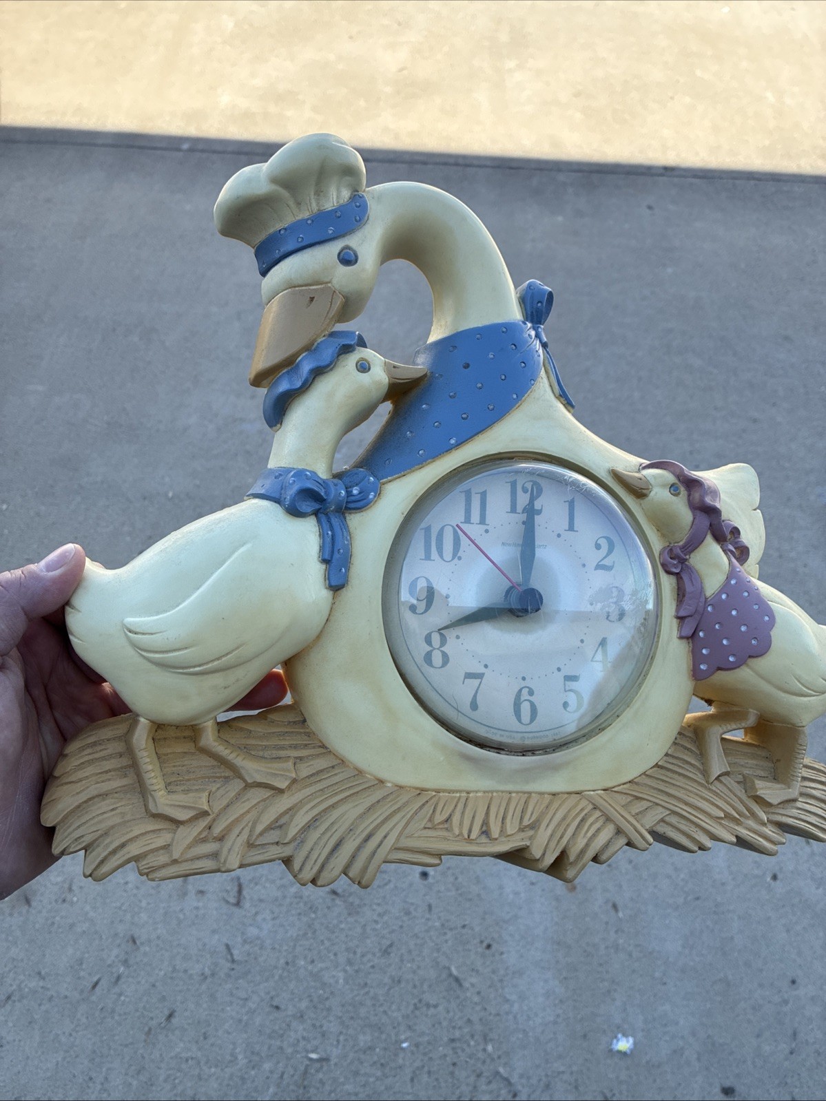 Vtg Burwood Mother Goose Wall Clock