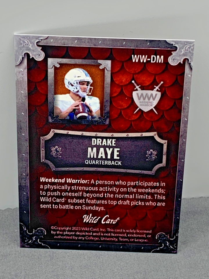 💥2023 WILD CARD MATTE CHASE DRAKE MAYE WEEKEND WARRIOR RC 10/100 JERSEY ...