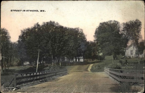 Athens Maine ME Street Scene c1900s-10s Postcard | eBay