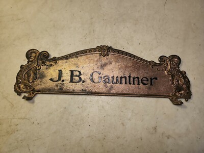 Antique NATIONAL CASH REGISTER NCR Top Sign J. B. Gauntner Original off ...
