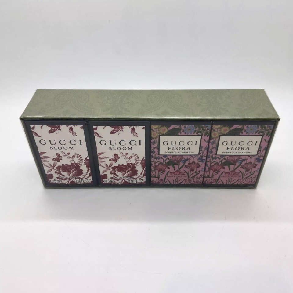 Gucci Mini Set 2 x Gucci Bloom, 2 x Gucci Flora Gorgeous Gardenia NIB ...