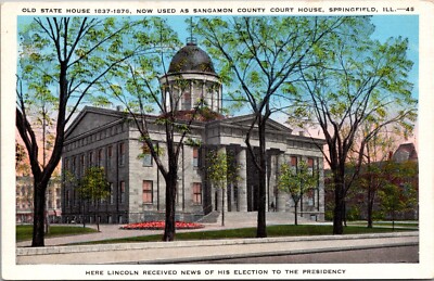 Postcard IL Springfield Old State House now Court House Vintage PC | eBay