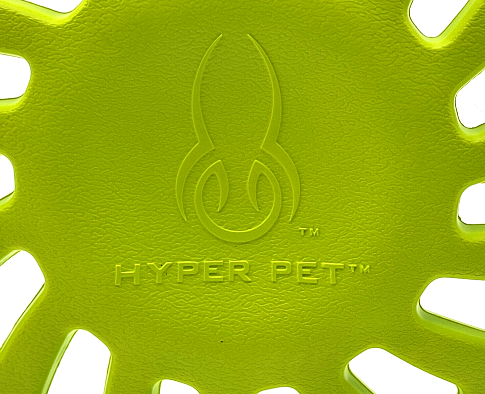 Hyper Pet Hyper Chewz Hubcap Frisbee Green Flying Disc Floating Dog ...