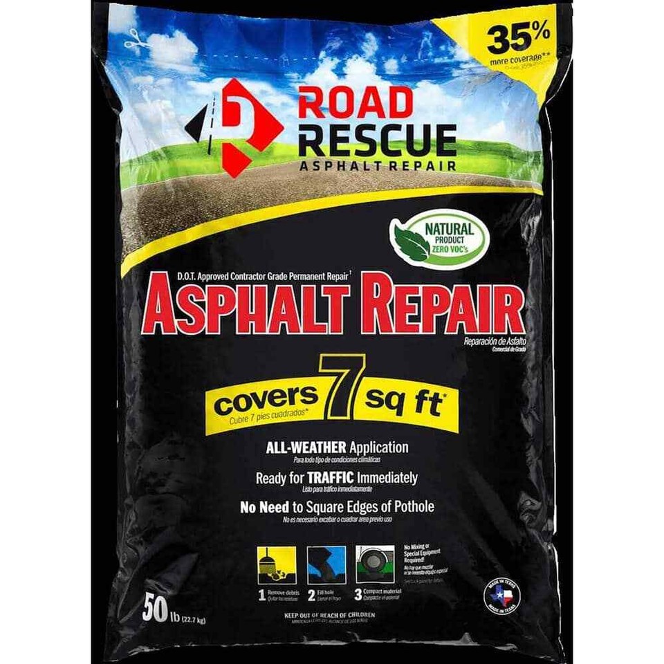 50 Lbs. Asphalt Repair Road Rescue Natural Limestone Rock Blacktop ...