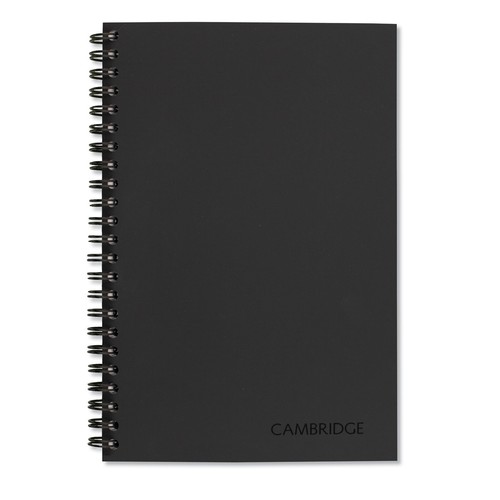 Cambridge Wirebound QuickNotes Notebook, 1 Subject, Gray Cover, 8 X 5 ...
