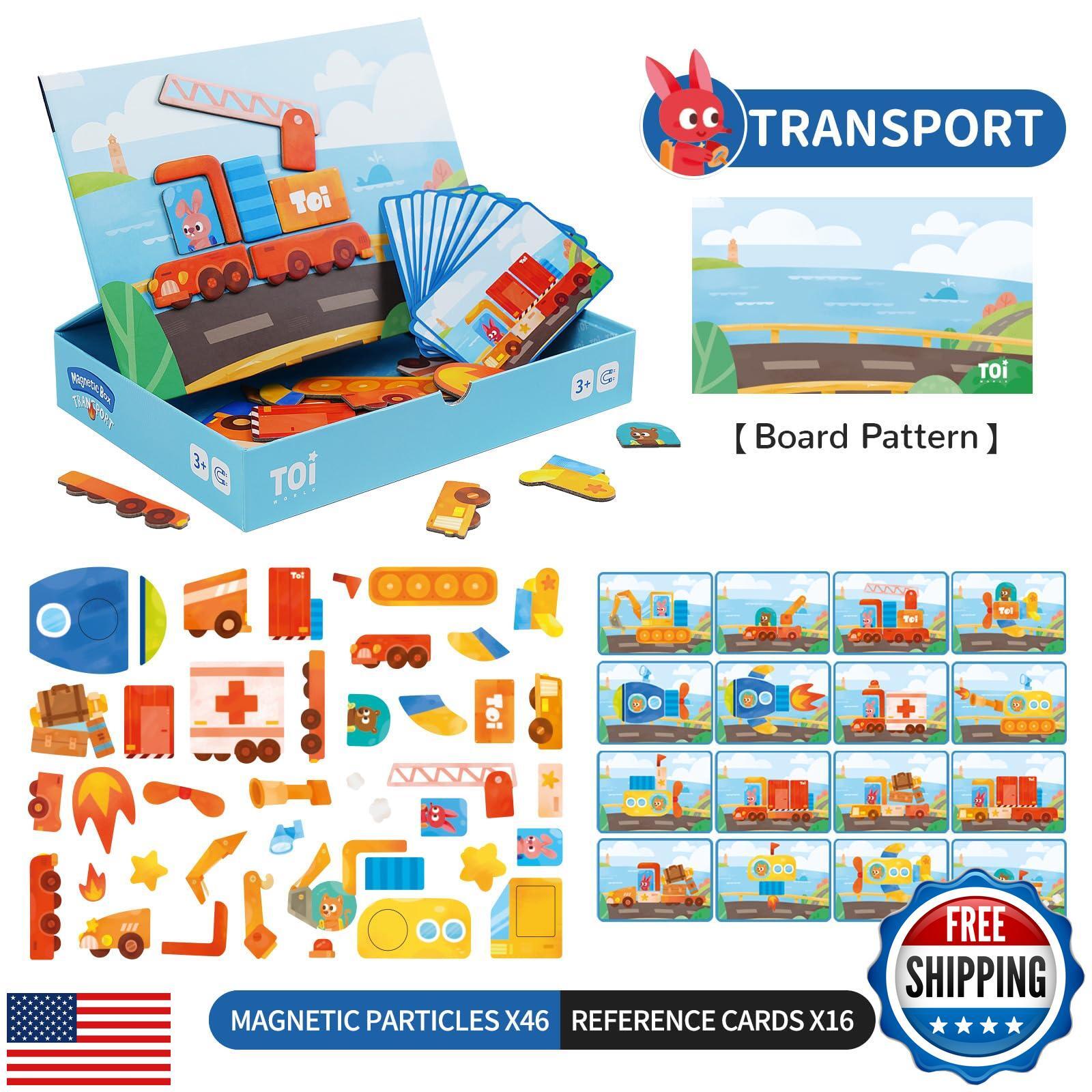Toi Kids Magnet Toys Magnetic Jigsaw Puzzle Box Set for Kids