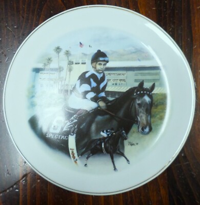 Billy Shoemaker 1996 Limited Edition Collector Plate Santa Anita Park ...
