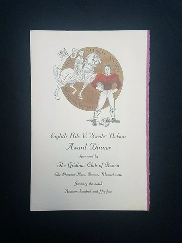 1953 Swede Nelson Award Dinner Gridiron Club Boston MA | eBay