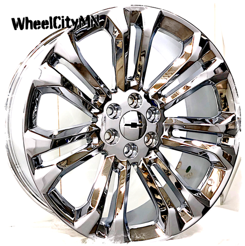24" chrome Chevy Tahoe Suburban LTZ Silverado OE replica wheels 5666 ...