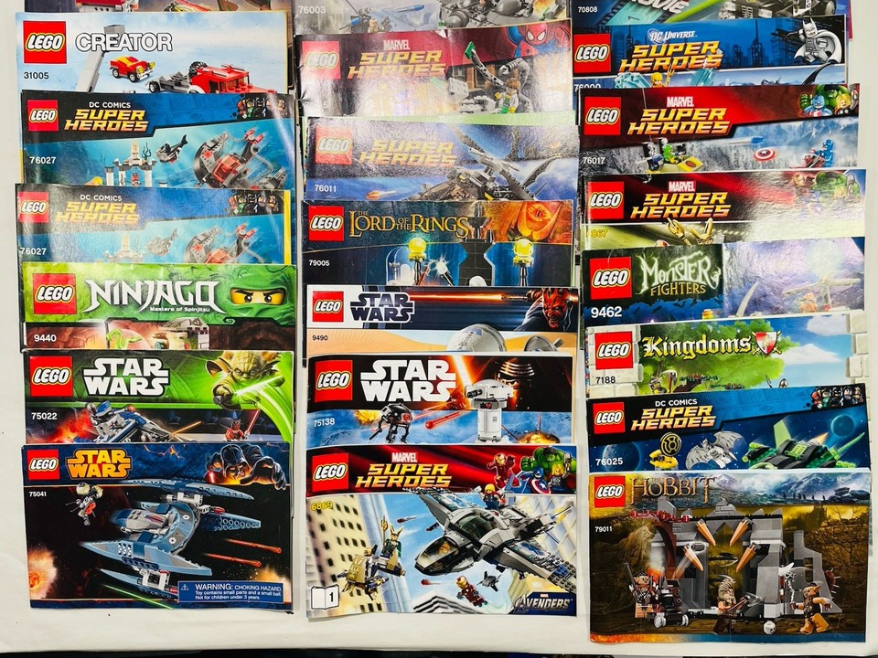Lot of 20+ LEGO Manual Instruction Booklets **ONLY** Mix Lot Super ...