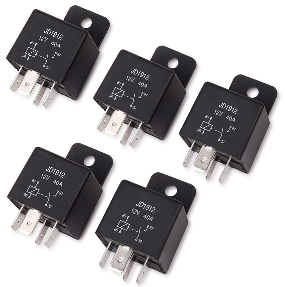 JD1912 Automotive Relay 4-Pin 40A 12V SPST Car Truck Van Motorcycle ...