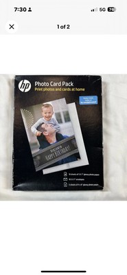 HP Photo Card Pack 5x7 Paper w/ Envelopes (10), 4x6 Paper (5) SF791A ...