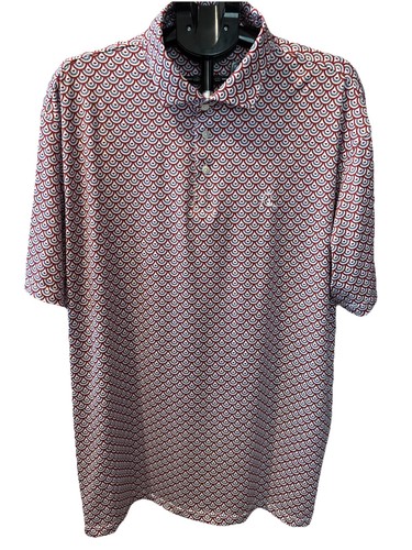 Rhoback Polo Shirt Mens XXL The Bunting Golf Performance Patriotic Red ...
