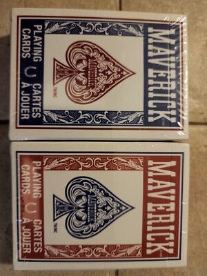 TWO Decks Maverick Playing Cards-Brand New (Sealed) Poker Pinochle Gin ...