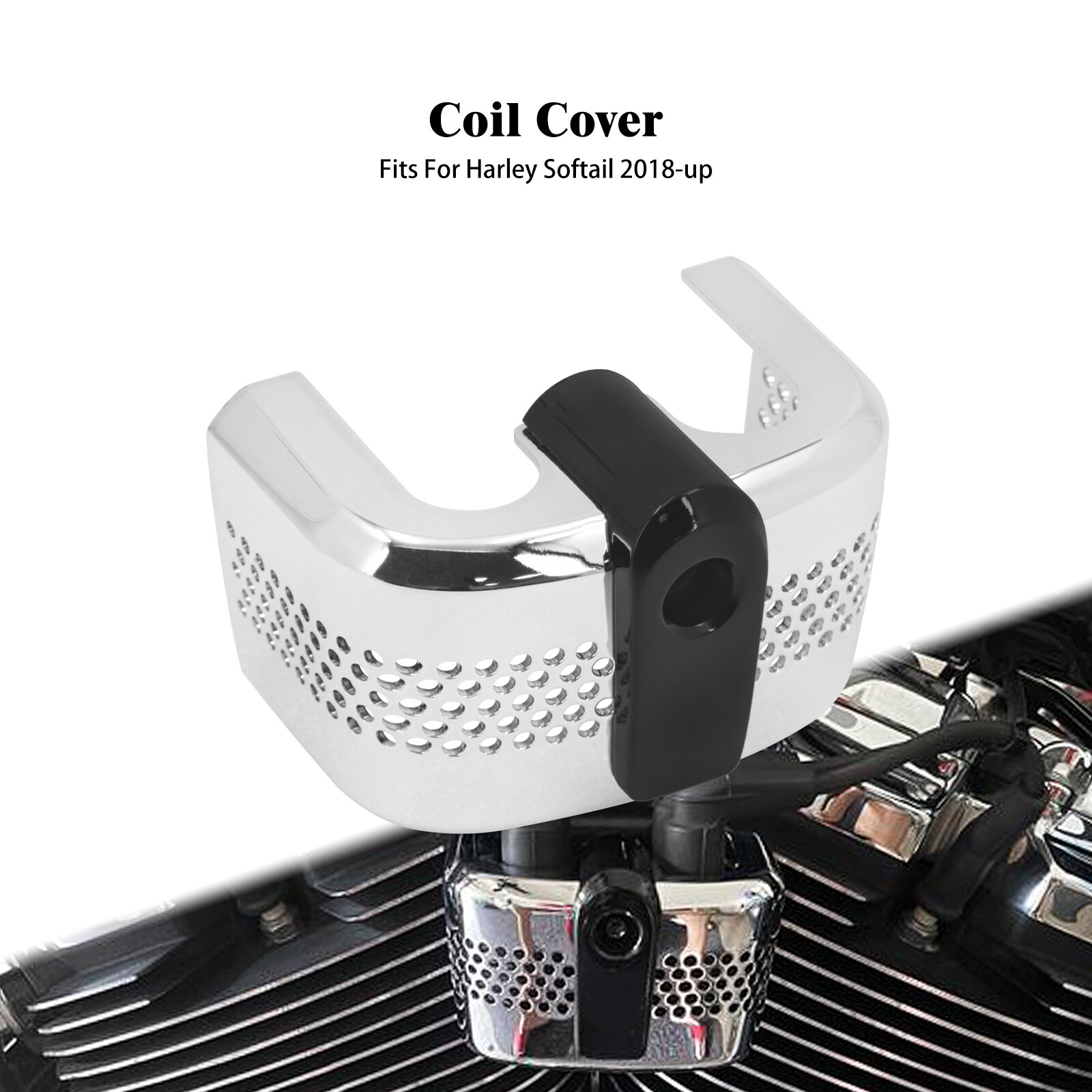 ABS Ignition Chrome Coil Cover For Harley Softail Breakout Street Fat ...