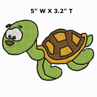 Turtle Patch Embroidered Iron-on Applique Nature Souvenir Wild Animals ...