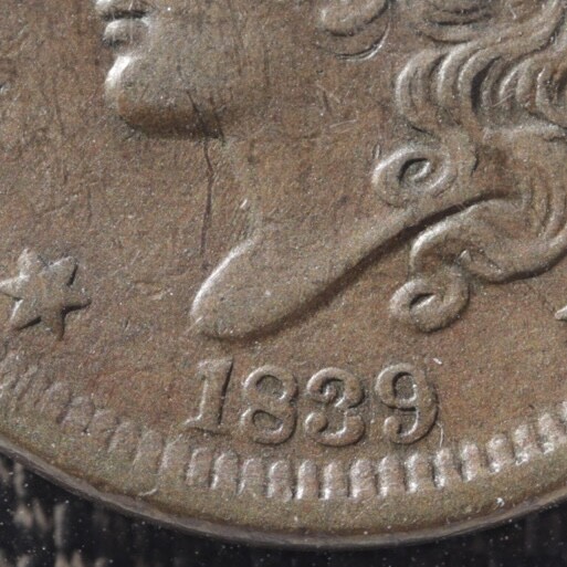 1839 N-2 Large Cent PCGS XF45 Head of 1838 Early US Type of 1838 Copper ...