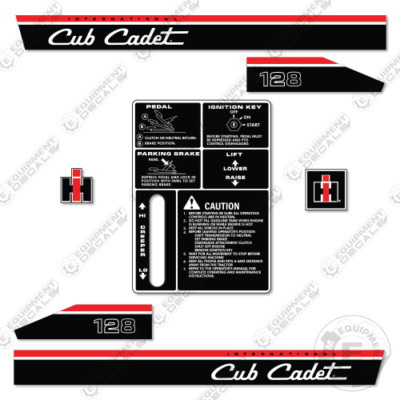 Fits Cub Cadet 128 Decal Kit Riding Mower Tractor - 7 YEAR OUTDOOR 3M ...