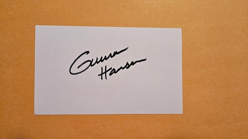 GUNNAR HANSEN SIGNED 3x5 INDEX CARD AUTOGRAPH - TEXAS CHAINSAW ...