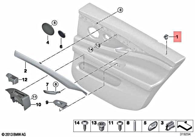 Genuine BMW F07 F07N Door Locking Button Black Cover OEM 51429156513 | eBay