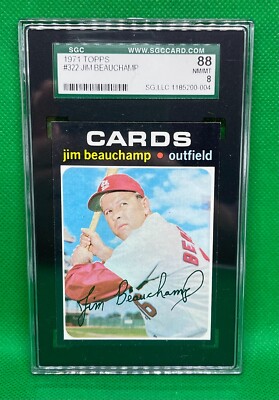 1971 TOPPS JIM BEAUCHAMP #322 SGC 88 NM/MT 8 CARDINALS | eBay