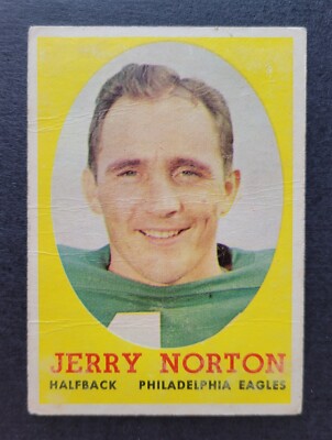 1958 Topps Football Jerry Norton #40 Eagles Low Grade POOR *Tay-Coley ...