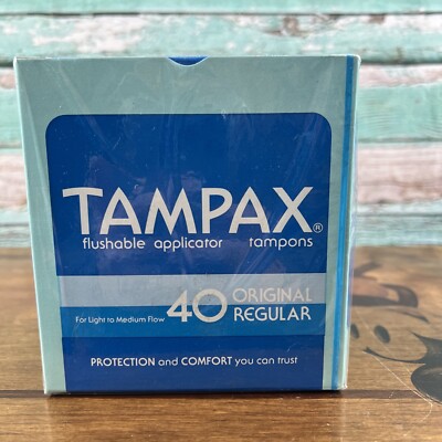 Vtg TAMPAX Tampons 40 Regular NOS Unopened Box | eBay