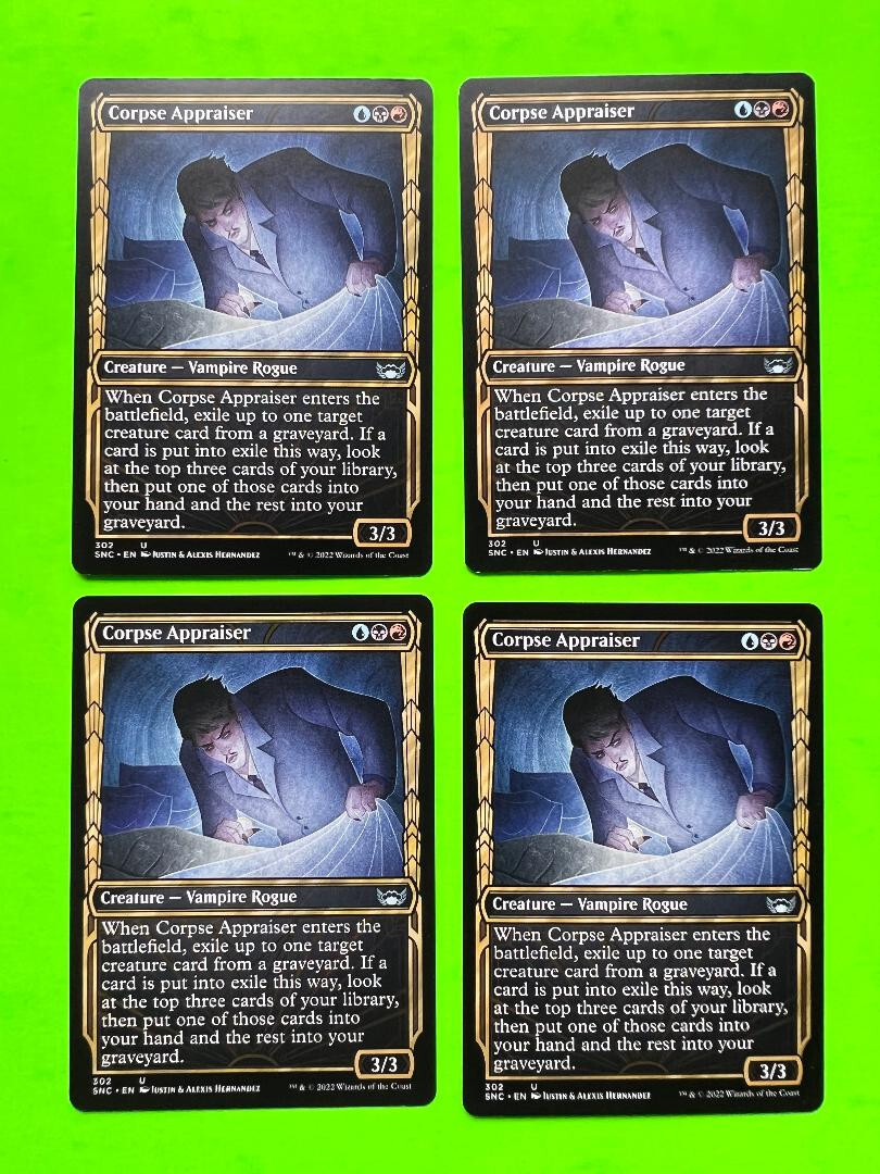 MTG Streets of New Capenna ( Corpse Appraiser ) Showcase Lot of 4 Cards ...