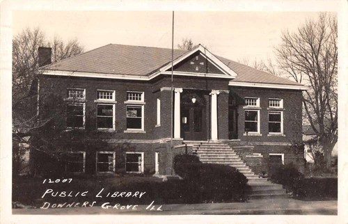 Downers Grove Illinois Public Library Real Photo Vintage Postcard ...