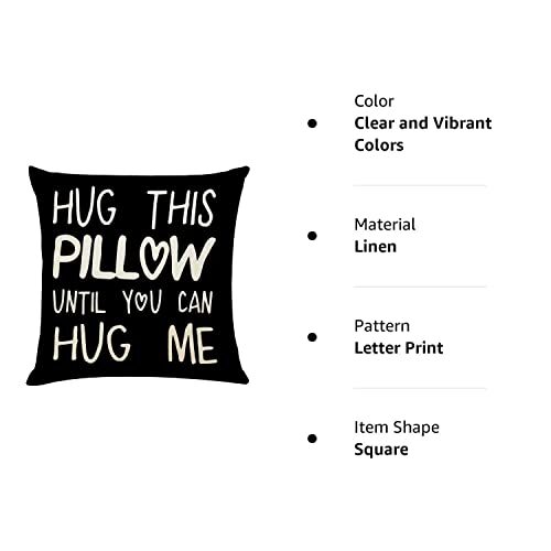 Lover Couple Sweetheart Present Sweet Sayings Hug This Pillow Until You ...