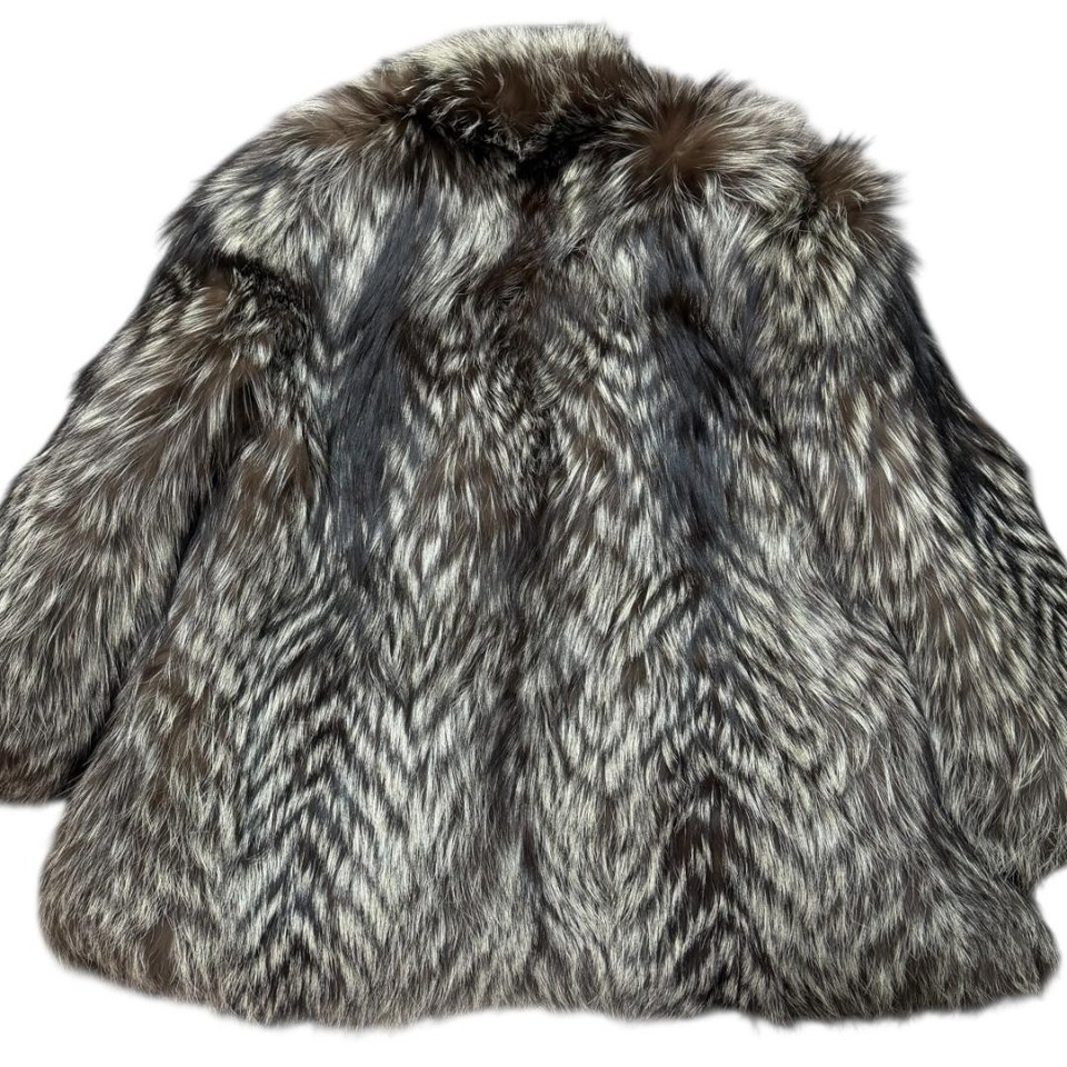 EMBA, Fox, Coat, Silver, Free, Silver Fox, Fur Coat, Women Authentic ...
