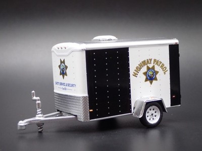 CHP CALIFORNIA HIGHWAY PATROL SMALL CARGO TRAILER 1:64 SCALE DIORAMA ...