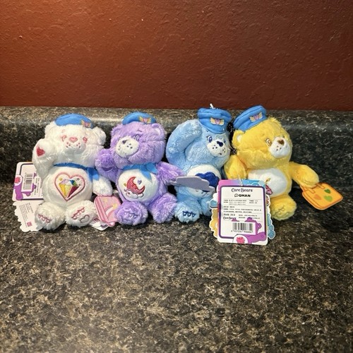 Set Of 4 NWT Care Bears Airplane Pilot Grumpy Birthday 6" plush ...