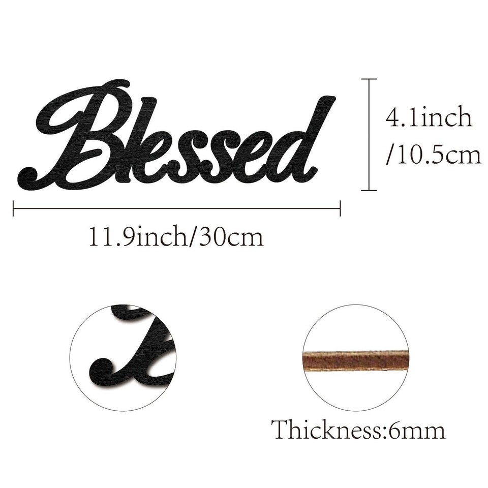 Blessed Door Sign Wood Cut Sign Laser Cut Decor Wall Hanging Decoration ...