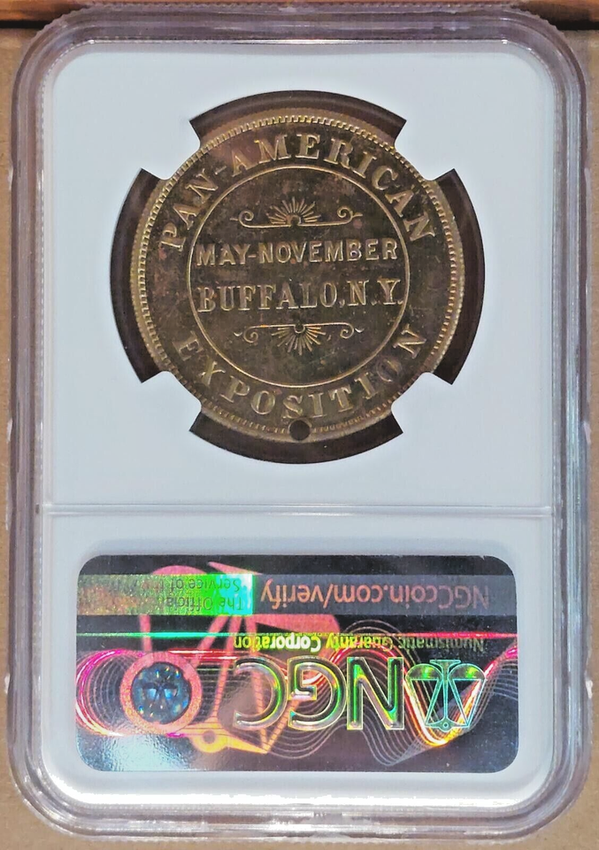 1901 NY HK-291 SO-CALLED DOLLAR BUFFALO DOLLAR PAN-AMERICAN EXPO NGC MS ...