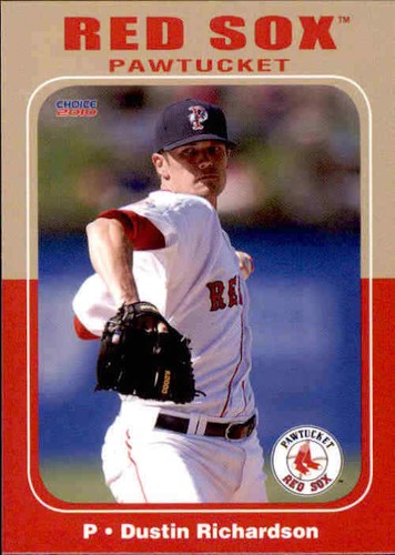 2010 Pawtucket Red Sox Choice #24 Dustin Richardson Newton Kansas ...