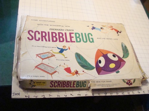 vintage SCRIBBLE BUG eberhard faber toy in box, RARE but not compelte ...